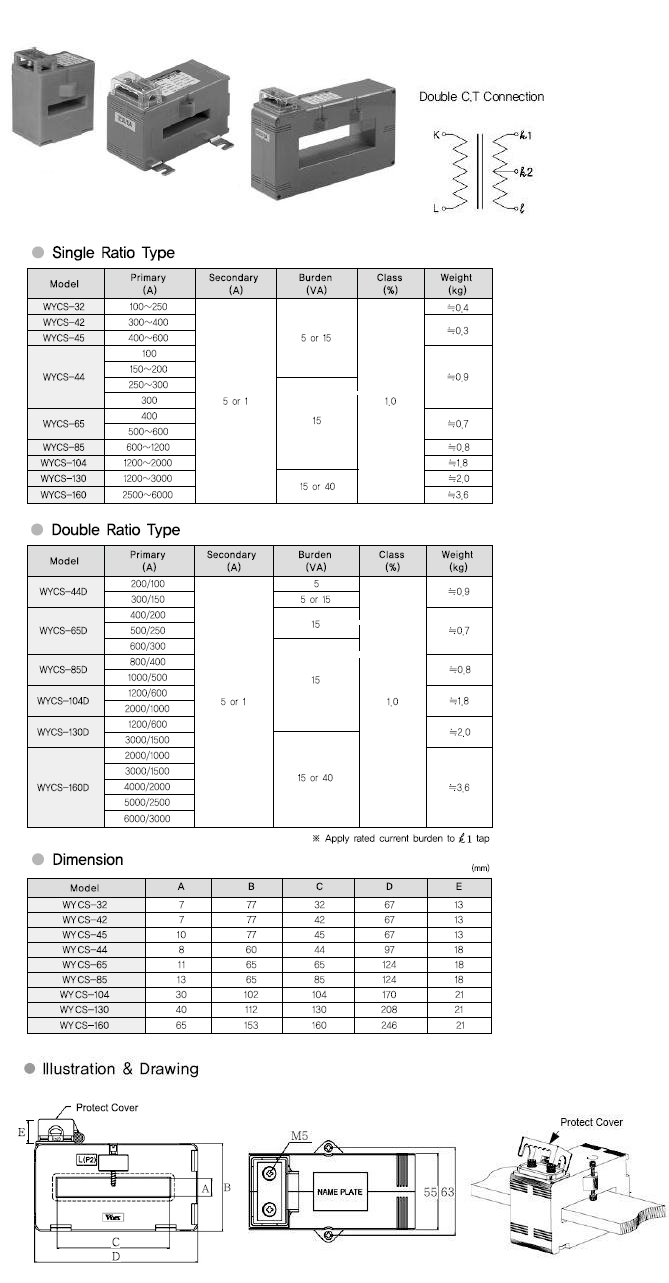 Bus-bar through type – Transformer